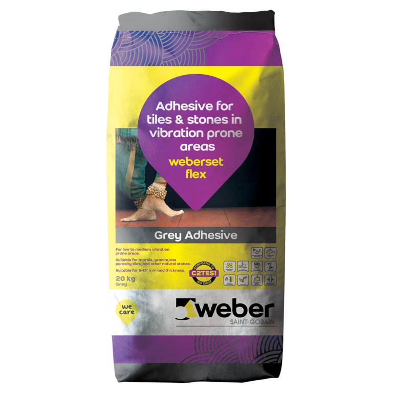 Best Stone Tile Adhesive| weberset flex| Saint-Gobain Weber India